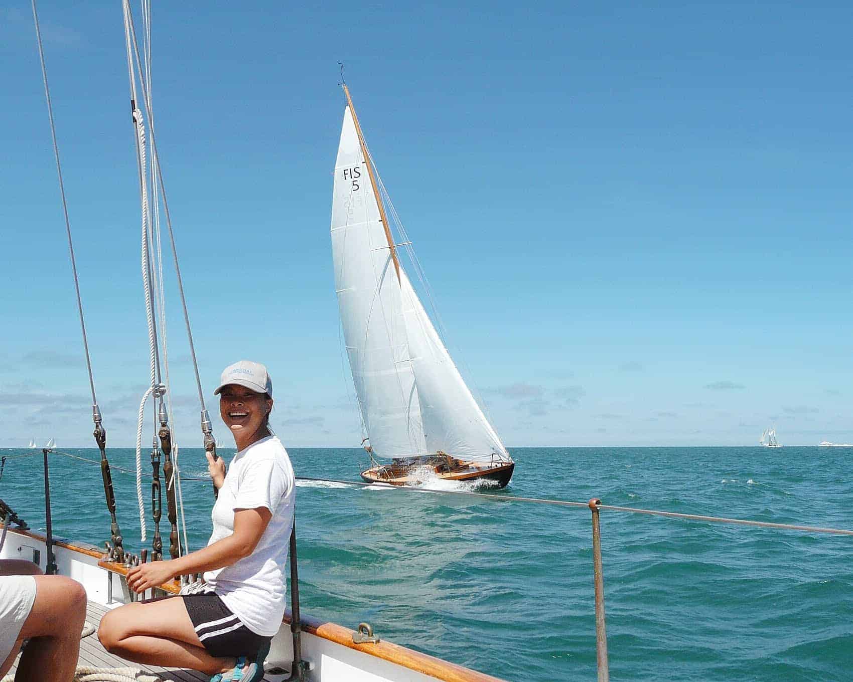 Deckhand Ger Tysk Sailing Tall On The Schooner Brilliant - Women Offshore